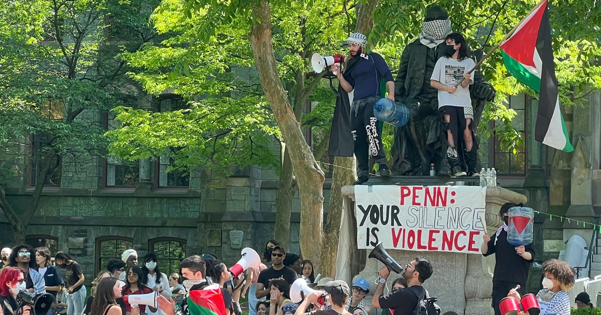 Pro-Palestinian encampment at Penn enters second week while school ...