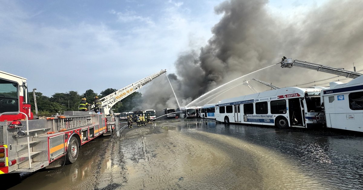 Fire at SEPTA bus depot in North Philly damages as many as 40 transit ...