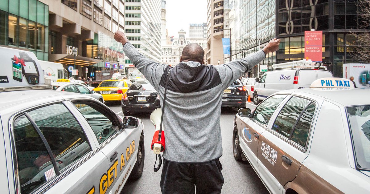 Gallery: Hundreds of taxis clog Center City streets | PhillyVoice