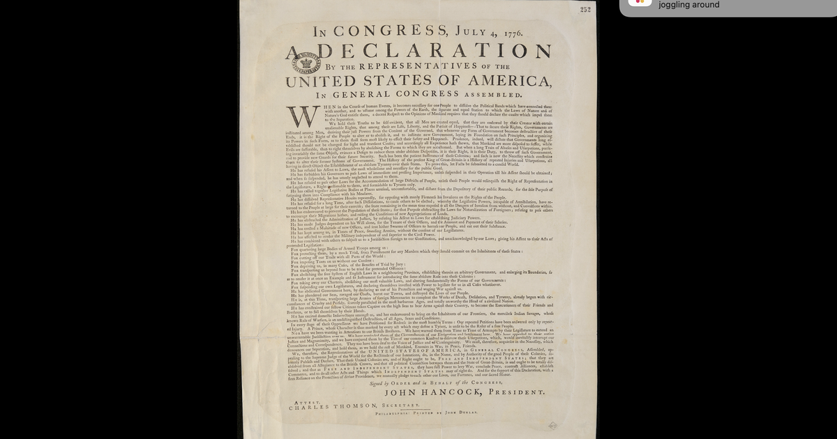 Dunlap copy of Declaration of Independence to be displayed at Museum of ...