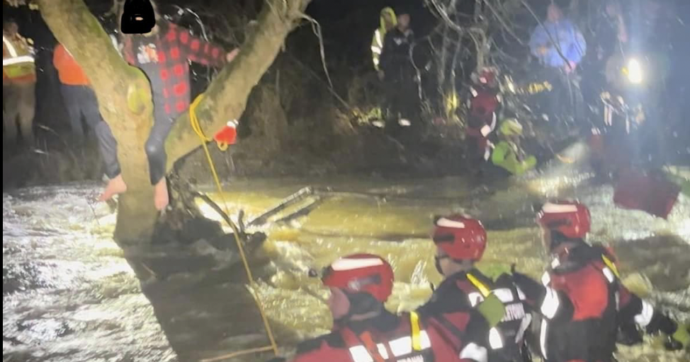 Video shows rescue of Delaware County man stranded in Marcus Hook Creek ...