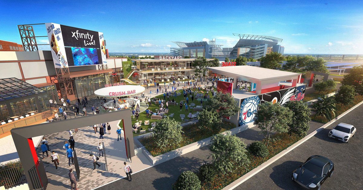 Xfinity Live! renovations: Rendering show plans for beer garden, stage ...