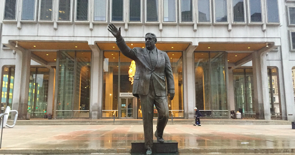 Controversial Frank Rizzo statue vandalized – again | PhillyVoice