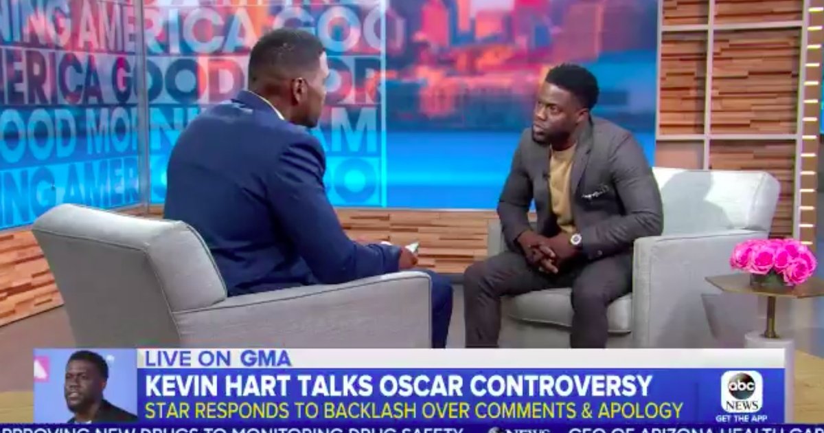 Kevin Hart tells 'GMA' he's done apologizing for tweets, discussing ...