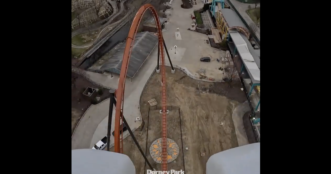 Iron Menace, Dorney Park's new roller coaster with a 160-foot drop ...