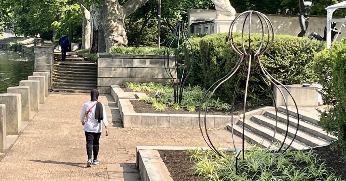 What are the new sculptures along Kelly Drive? They're from the ...