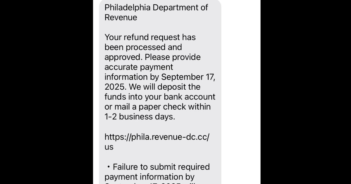 Philadelphia revenue department warns of text message phishing scam ...