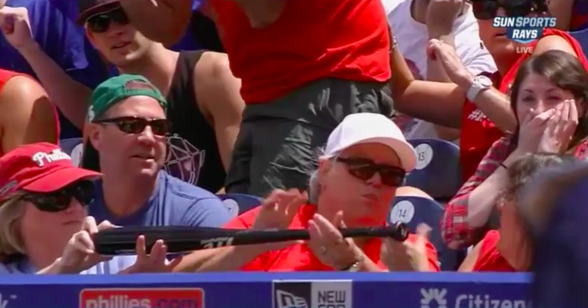 WATCH: Phillies fan makes impressive catch of a foul ... bat | PhillyVoice