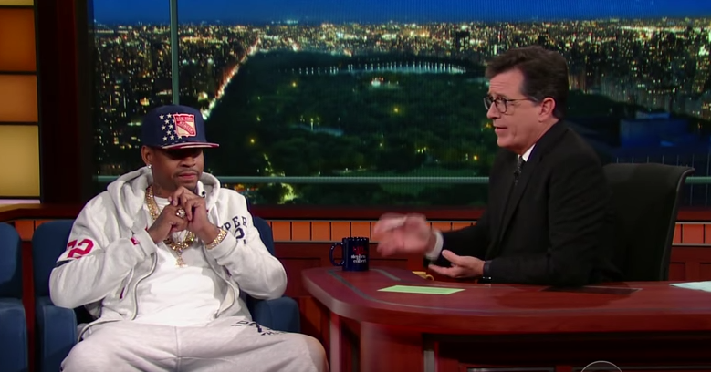 Allen Iverson appeared on ‘The Late Show,’ lost to Stephen Colbert in ...