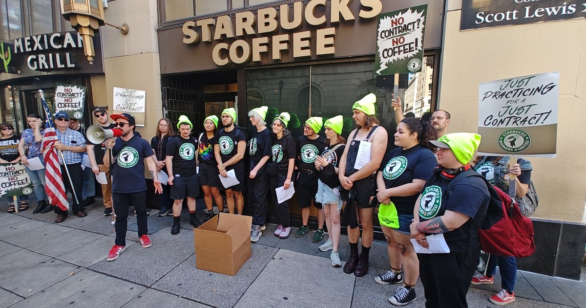 Starbucks workers rally in Philly after coffee chain closes 6 city ...