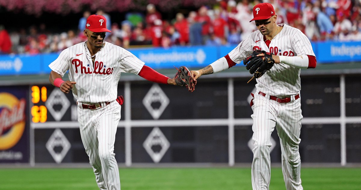 The Phillies changed their great outfield scoreboard for some reason ...